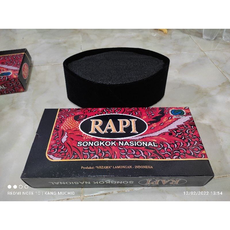 Jual Peci Hitam Full ac/Songkok Hitam Full ac Tinggi 9cm dan 10cm ...