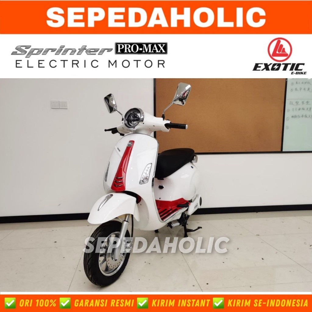 Jual Sepeda Motor Listrik EXOTIC SPRINTER PRO MAX 1200 Watt Electric E ...