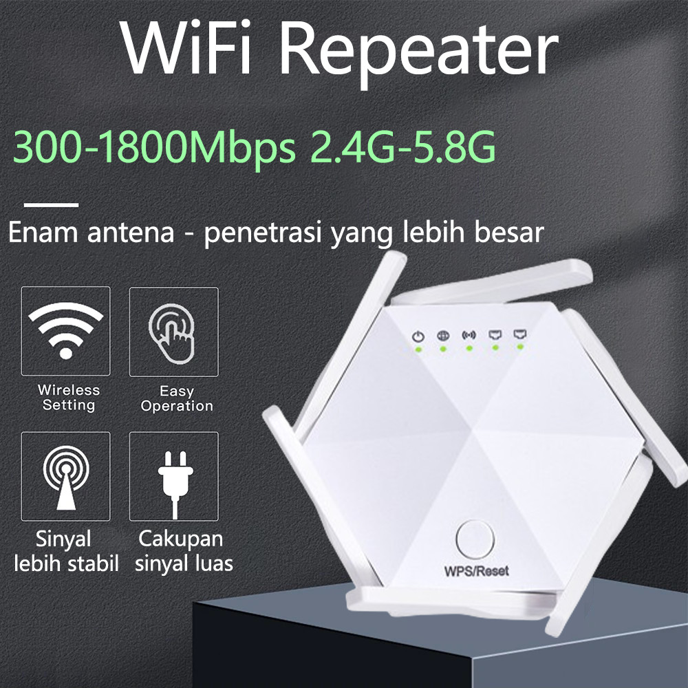 Jual 6 Antena Penguat sinyal wifi penguat sinyal wifi penguat sinyal wifi dual band WIFI ...