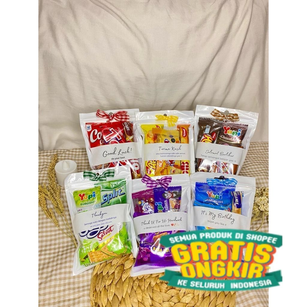 Jual Mini gift snack TERMURAH freebie mini snack mini hampers MINIMAL ...