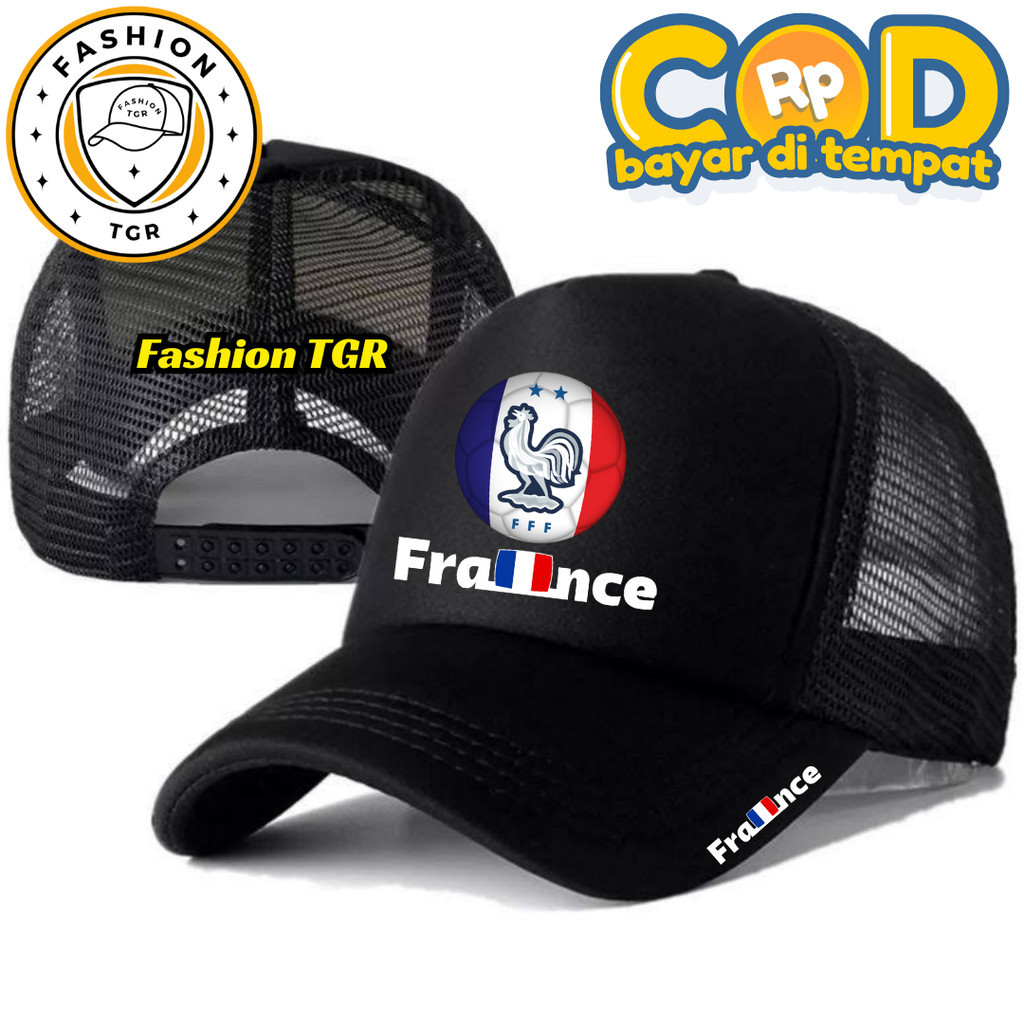 Jual Fashion TGR Topi Trucker TIMNAS PRANCIS - Topi Distro FRANCE Logo ...