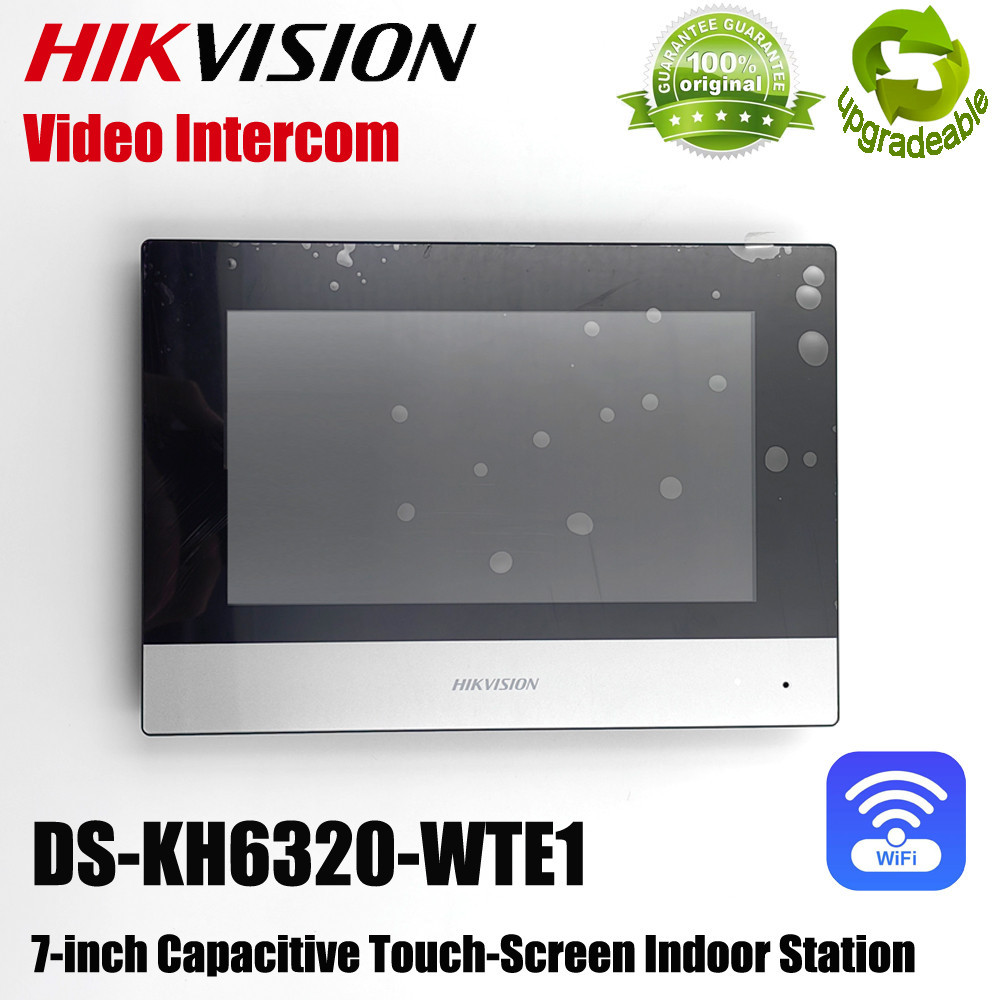 Jual Hikvision DS-KH6320-WTE1 Video Intercom Indoor Station 7-Inch Touch Screen Standard POE ...
