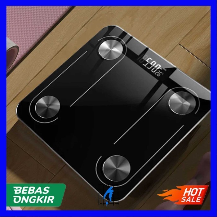 Jual Timbangan Badan Digital 180kg Bluetooth BMI Smart App OD69 - Rechargeable | Shopee Indonesia