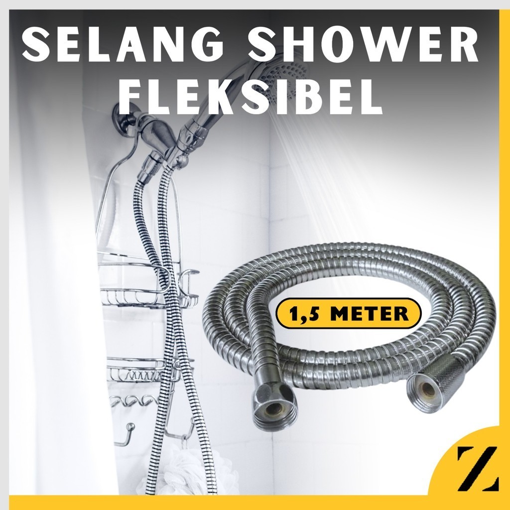 Jual Selang Shower Flexible 150cm 1.5 Meter 1.5m Selang Pipa Bidet Jet ...
