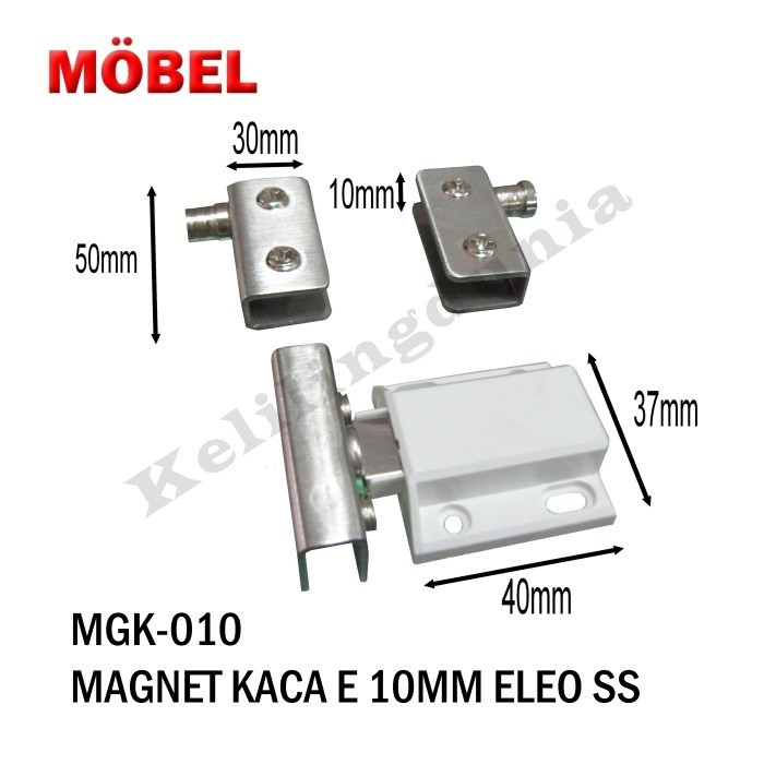 Jual Magnet Pintu Kaca 10MM Engkel Single Stainless Lemari Cabinet ...