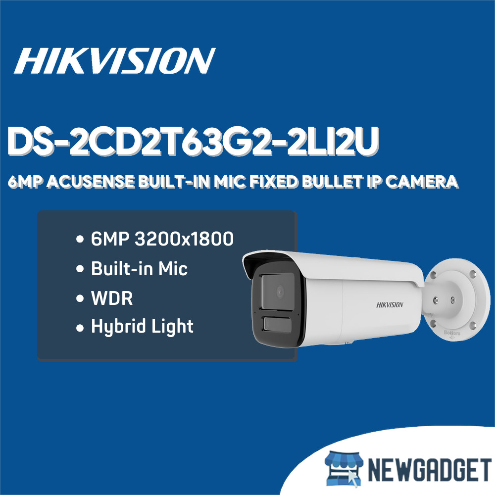 Jual HIKVISION DS-2CD2T63G2-2LI2U 6MP ACUSENSE SMART HYBRID LIGHT BUILT-IN MIC MICROSD UPTO ...