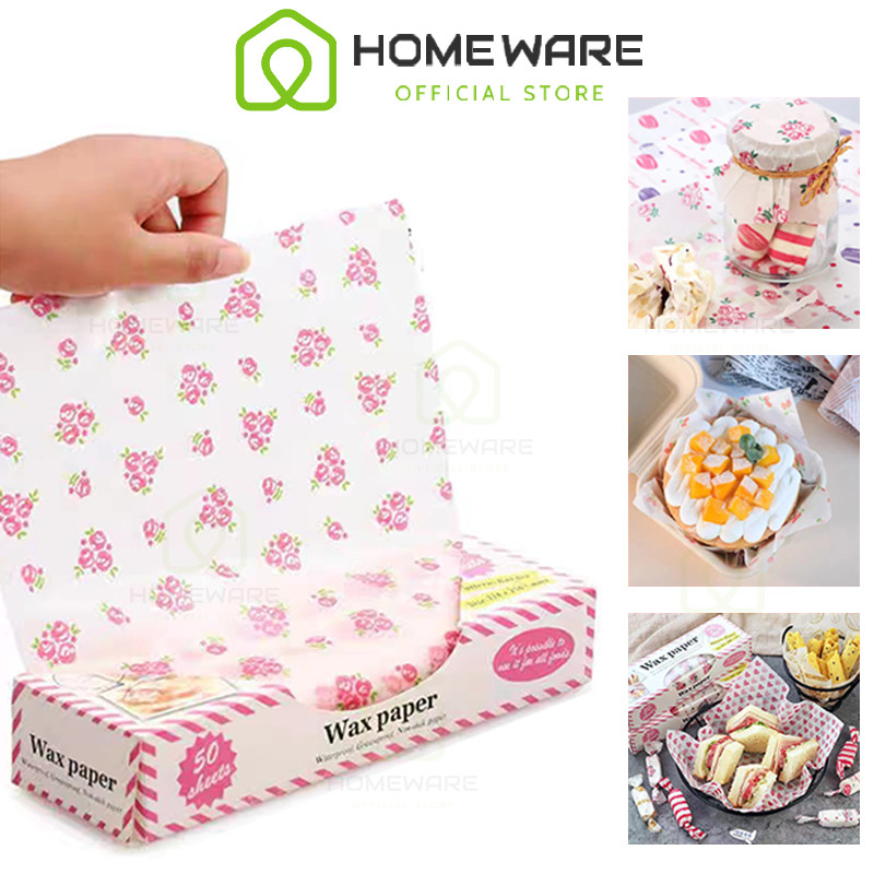 Jual Home Ware 50PCS Alas Nasi Bento Kertas Alas Bento Wax Paper ...