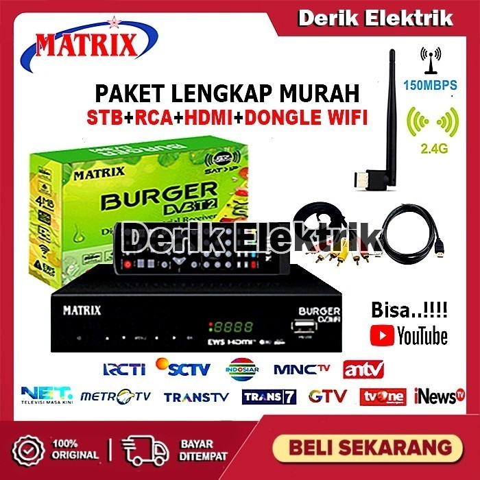 Jual SET TOP BOX TV DIGITAL MATRIX BURGER DVBT2 EWS / SET BOX TV ... Jual SET TOP BOX TV DIGITAL MATRIX BURGER DVBT2 EWS / SET BOX TV ...
