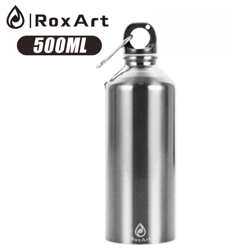 Jual RoxArt Botol Minum 500ml Botol - Silver Aluminium | Shopee Indonesia