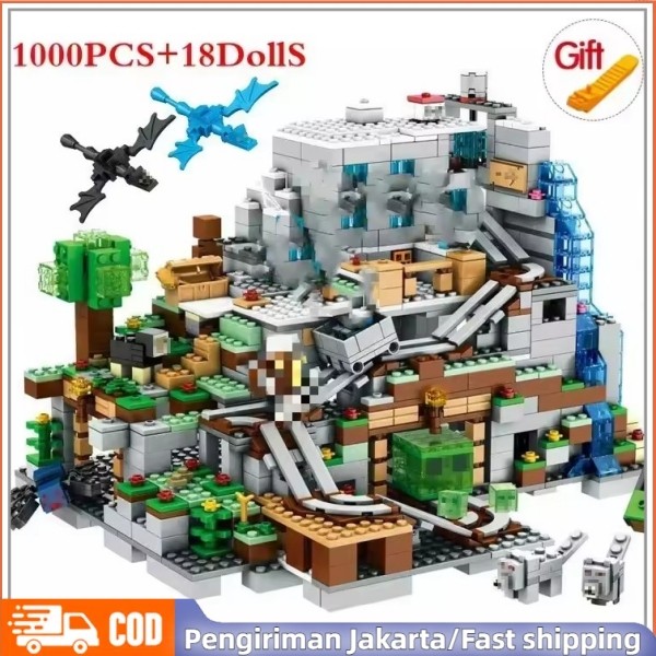 Jual Mainan Anak Minecraft MY-WORLD / Treehouse blocks /World villages ...