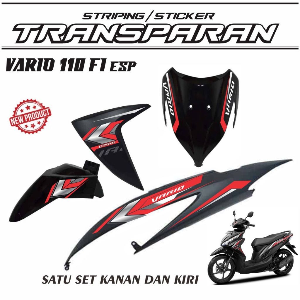 Jual STIKER STRIPING vario 110 fi/karbu motif transparan custame STRIPING KEREN | Shopee Indonesia