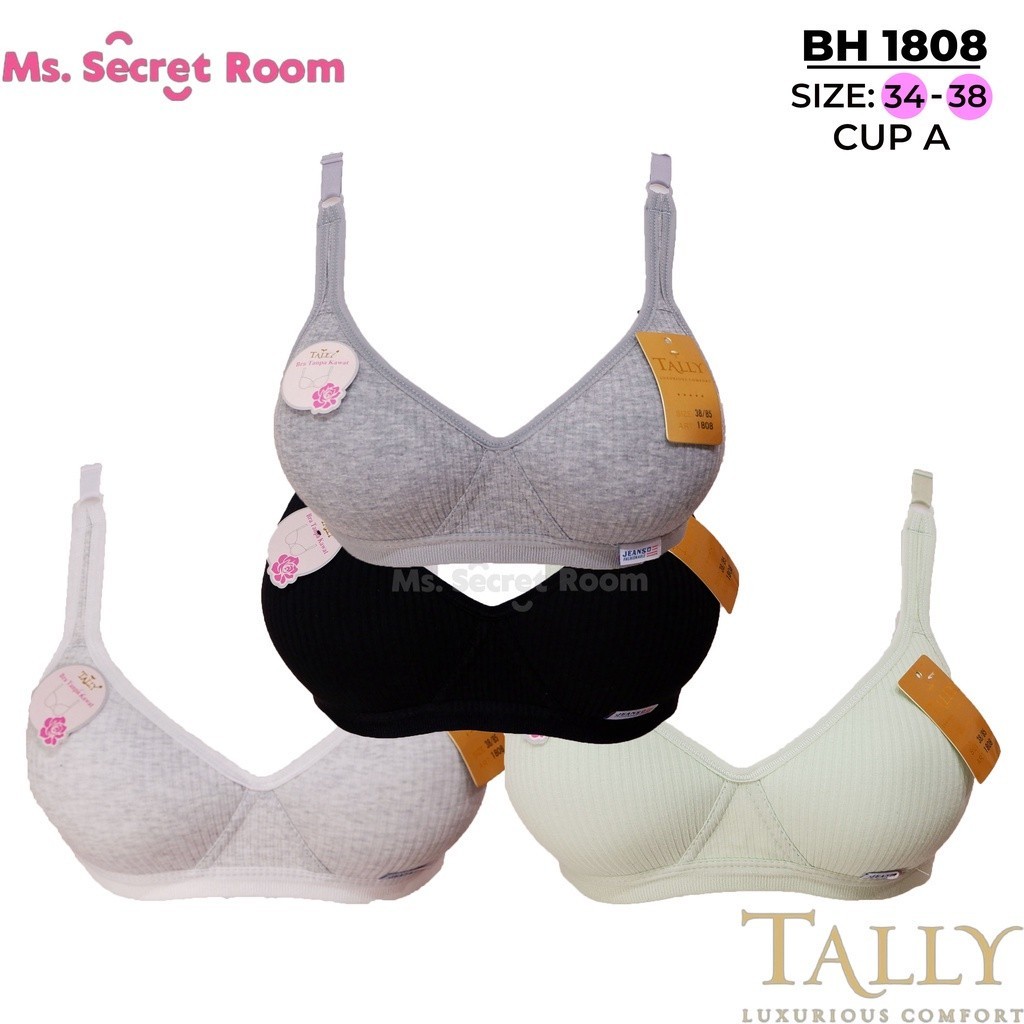 Jual TALLY BRA BH 1808 | CUP A | SIZE 34-38 l FULL CUP l TANPA KAWAT | BUSA TIPIS | KAIT 3 l ...