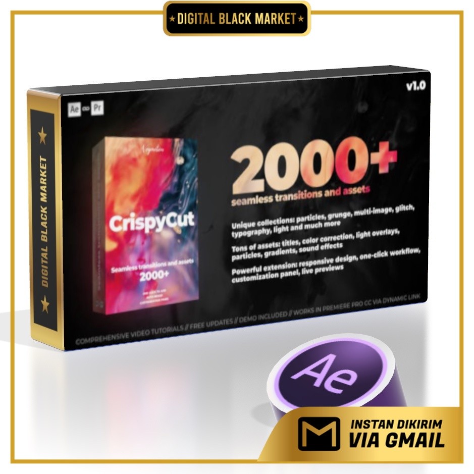 Jual AtomX - 2000+ CrispyCut Transitions - After Effect (Extension) | Shopee Indonesia