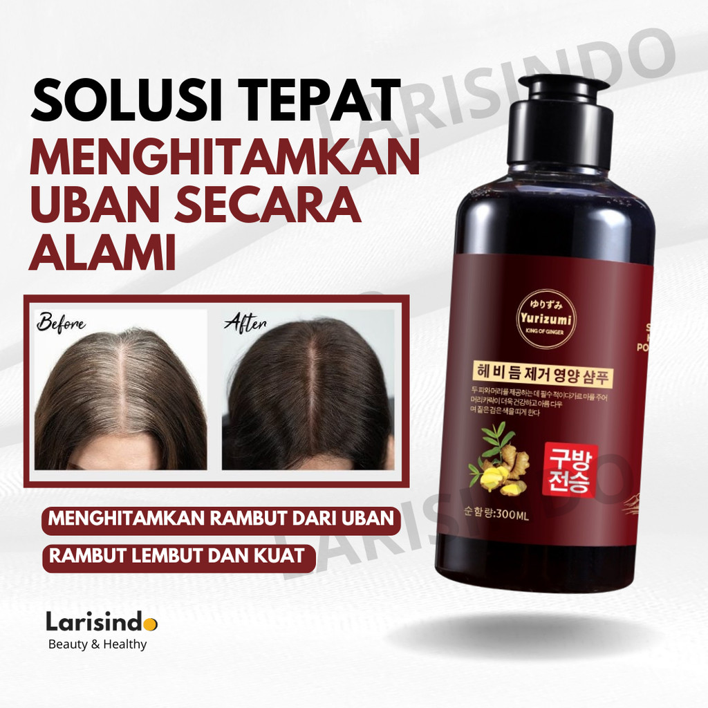 Jual Shampoo Uban Permanen Halal 300ML / Penghitam Rambut Uban Permanen ...