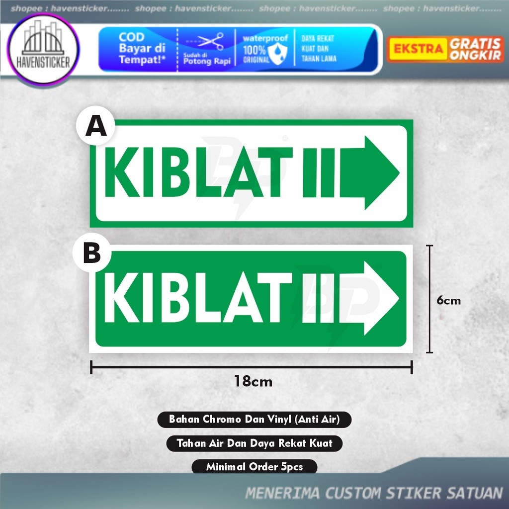 Jual Stiker Kiblat - Sticker kiblat - stiker arah kiblat - sticker arah ...
