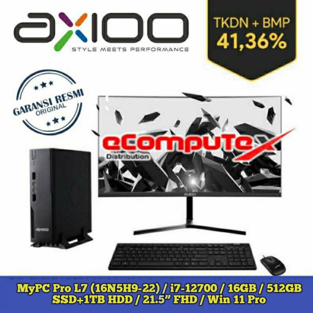 Jual AXIOO MYPC PRO L7 (16N5H9-22) PC DESKTOP INTEL I7-12700 16GB DDR ...
