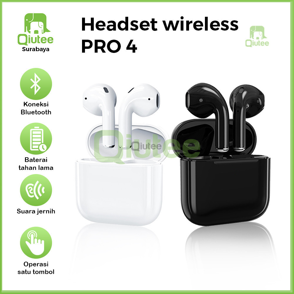 Jual [BISA ] High Quality Mini Pro4 Headset Bluetooth Wireless Stereo ...