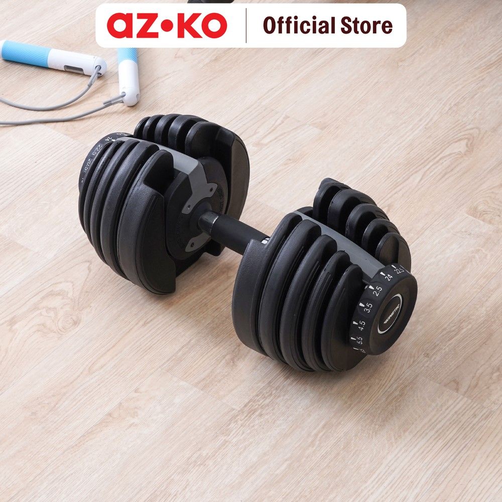 Jual AZKO Kinetic 24 Kg Adjustable Dumbbell Barbel Alat Fitness Alat ...