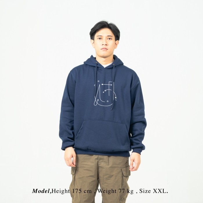 Jual UNKL347 Jacket Hoodie Navy Model Simpel Bahan Fleece TAGO | Shopee ...