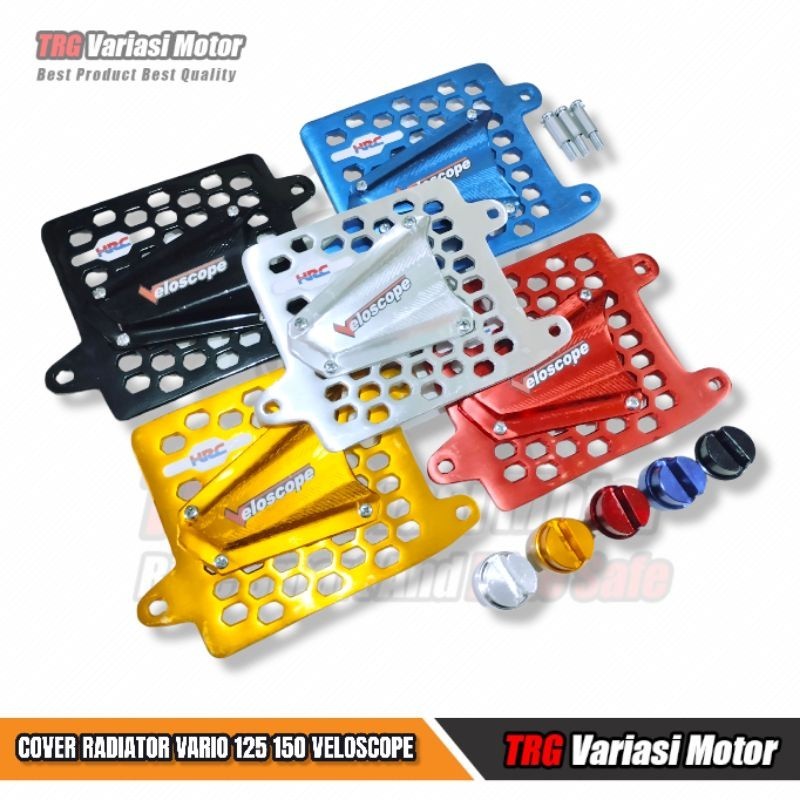 Jual Cover Radiator Vario 125 150 Velo Motif Sarang Lebah Set Tutup Oli ...