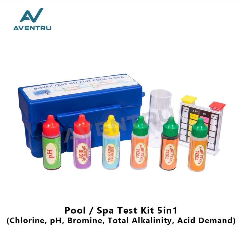 Jual Pool Spa Water Test Kit CL Chlorine PH Phenolred DPD Alkalin Acid ...