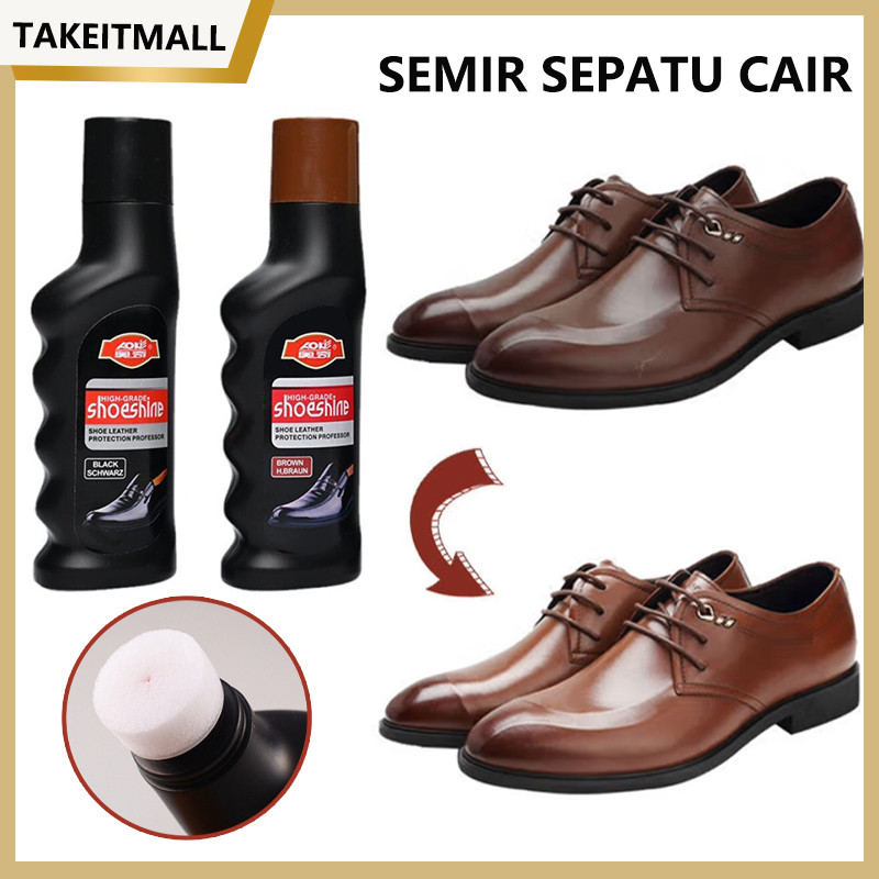 Jual Perawatan Sepatu Kulit/Liquid Shoe Polish/Cokelat Warna Shoe Polish Wax/Semir Sepatu Instan ...
