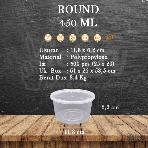 Jual Thinwall 450ml Round ECER HARGA PER PCS | Shopee Indonesia