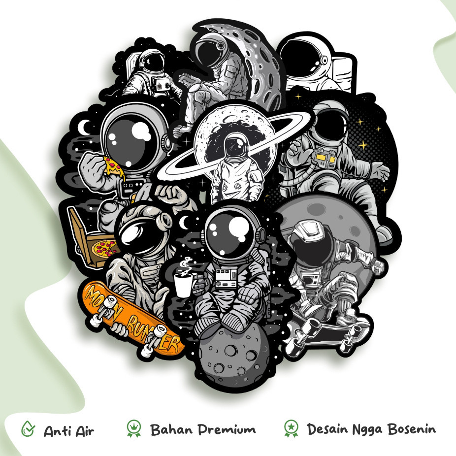 Jual 52 Pcs Sticker Pack Nasa Astronot 3D Aesthetic Anti Air untuk Case ...