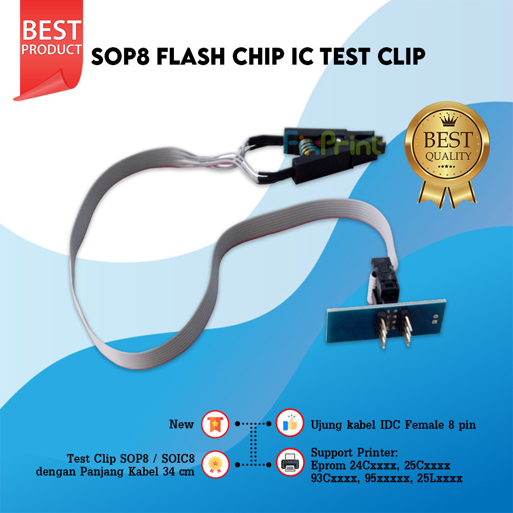 Jual SOIC8 SOP8 IC Flash Chip IC Test Clip Socket IC BIOS Eeprom 24 25 ...
