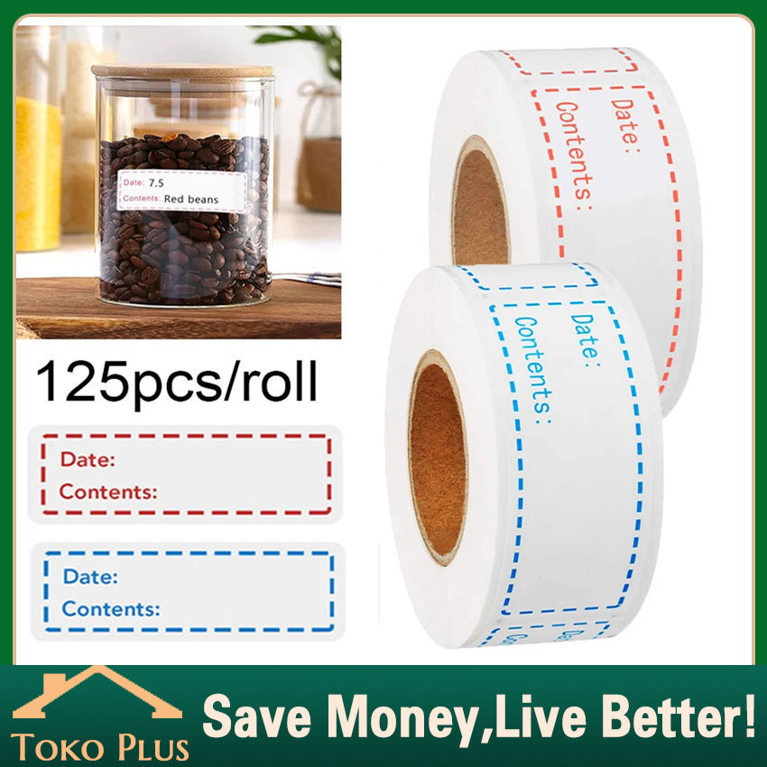 Jual 5 Roll Stiker Label produk Serbaguna dengan Tanggal Produksi Dan Exp Produk Date Content ...