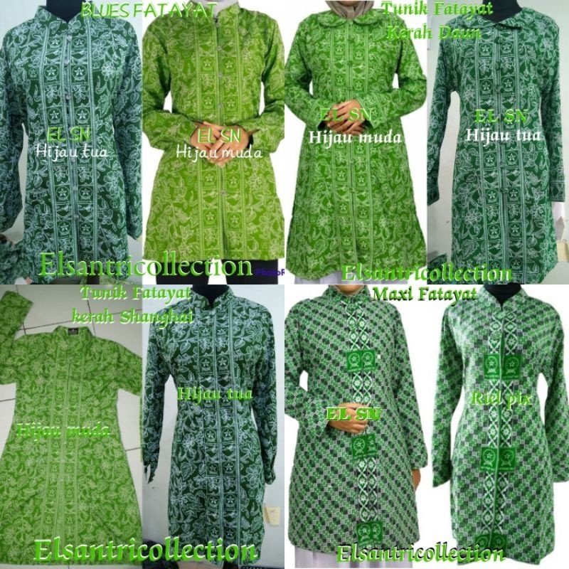 Jual Tunik Fatayat Blues Fatayat Kain Fatayat/ BATIK NASIONAL / BATIK ...