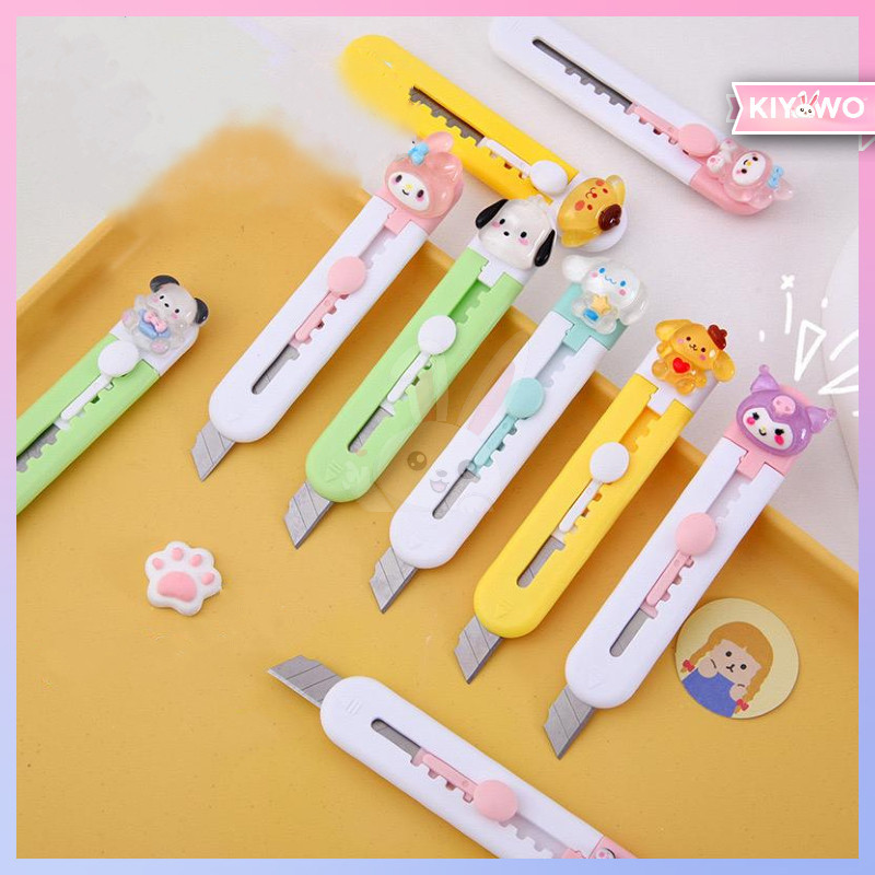 Jual KIYOWO Cutter Mini Motif Karakter Paper Box Cutter Gaya Lucu Korea ...