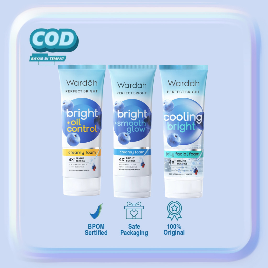 Jual Wardah Perfect Bright Cooling Bright Jelly Facial Foam Creamy Foam ...