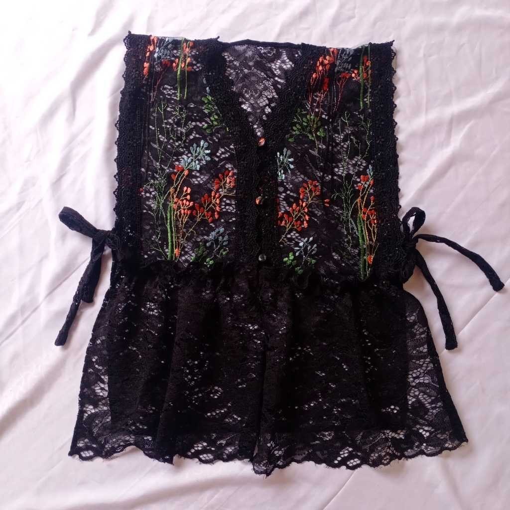 Jual BIGSIZE - rompi gardenia kombinasi brokat | Shopee Indonesia