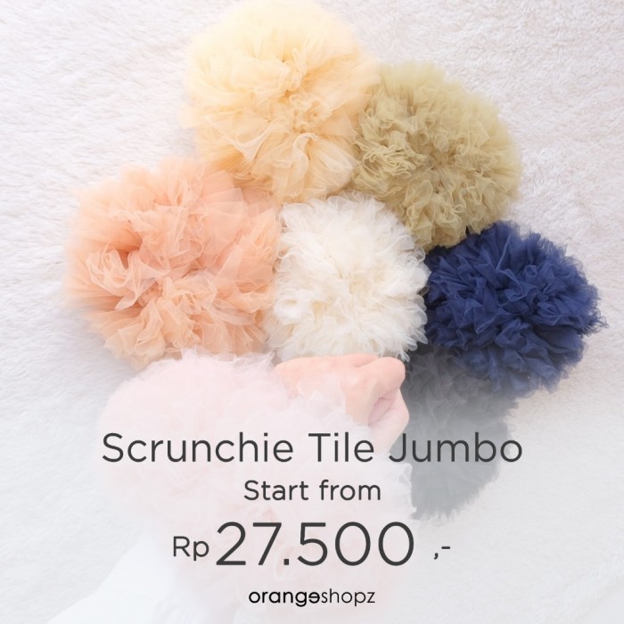 Jual Scrunchie Tile Cepol Jumbo 20cm / Cepol Hijab Anti Pusing | Shopee ...