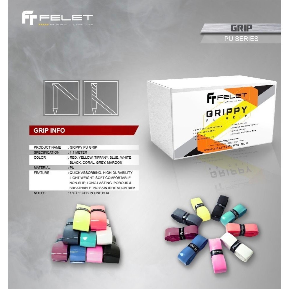 Jual Grip Karet FELET GRIPPY PU Busa Tebal 100% ORIGINAL FELET | Shopee ...