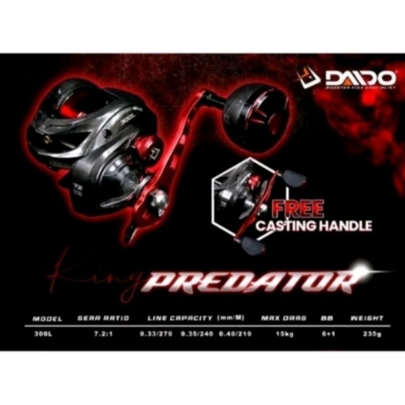 Jual COD. Reel BC Daido King Predator 300L | Shopee Indonesia