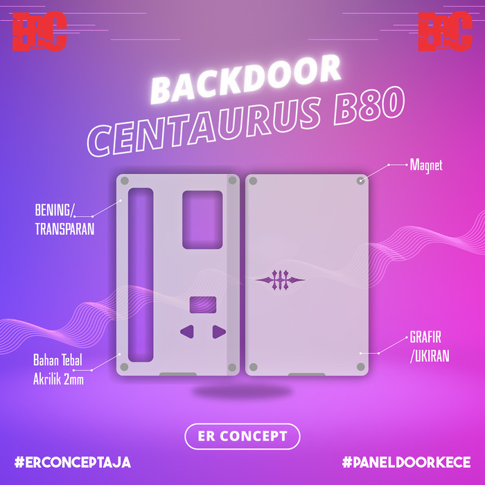 Jual Backdoor Centaurus B80 Panel Akrilik Clear & Motif Bisa Custom | Shopee Indonesia