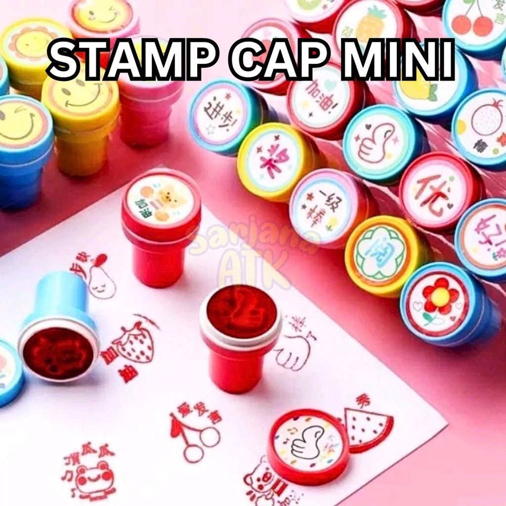 Jual (5pcs) Mainan Stempel Anak Karakter Funcy / Stamp Cap Mini ...