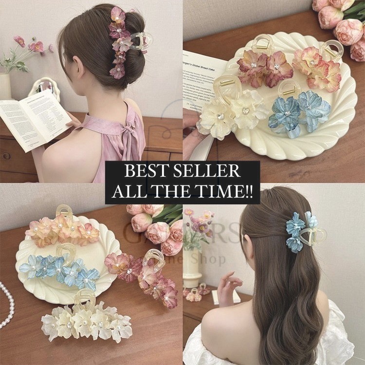 Jual jedai kep Jeena Flower Korean Premium Hair Claw / Jepitan Rambut ...