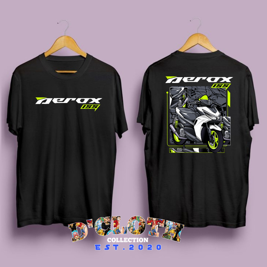 Jual Kaos yamaha aerox 155cc racing style katun pe 24s lengan pendek,baju ngabers,baju sunmori ...