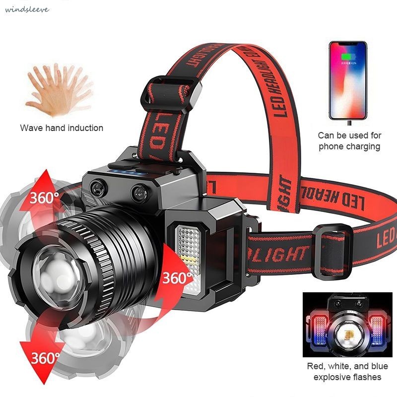 Jual Lampu Kepala LED/Headlamp T51/Super Terang 5000 Lumen/USB Charging Senter/Sorot Dengan ...