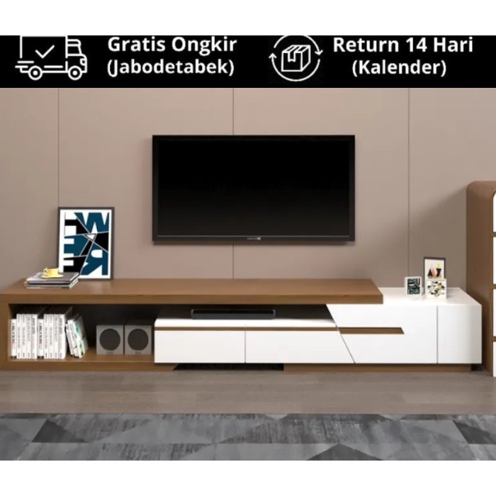 Jual Meja TV Minimalis Modern Maks TV 75" Sudah Dirakit dan Bisa Custom ...