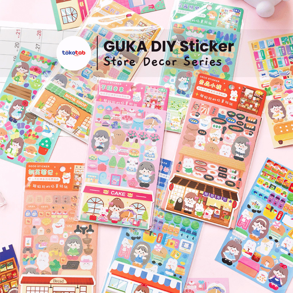 Jual Tokotab - Sticker DIY GUKA Store Sticker Deco Stiker Lembaran ...