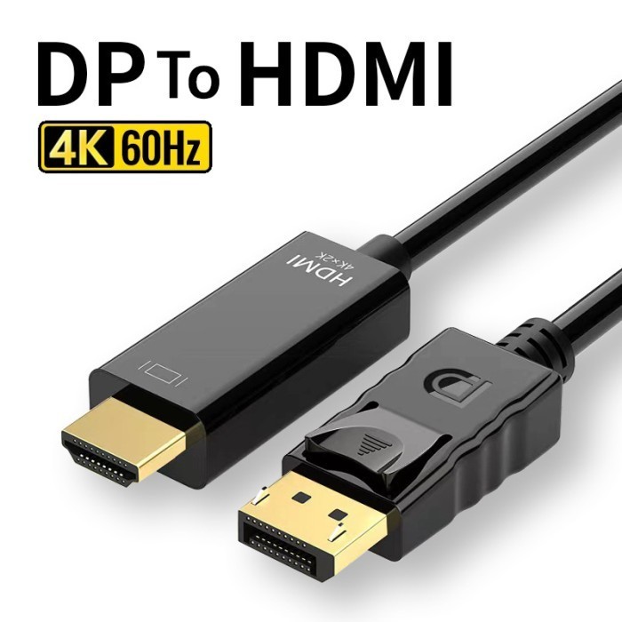 Jual Universal Kabel DisplayPort DP to HDMI 4K 60Hz Cable Laptop ...