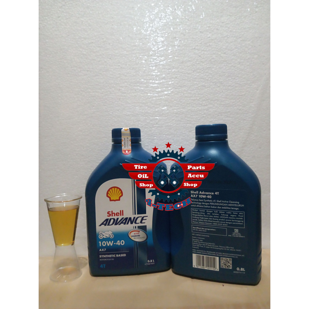 Jual OLI SHELL ADVANCE 4t AX7 0.8L 10W-40 SYNTHETIC ORIGINAL | Shopee ...