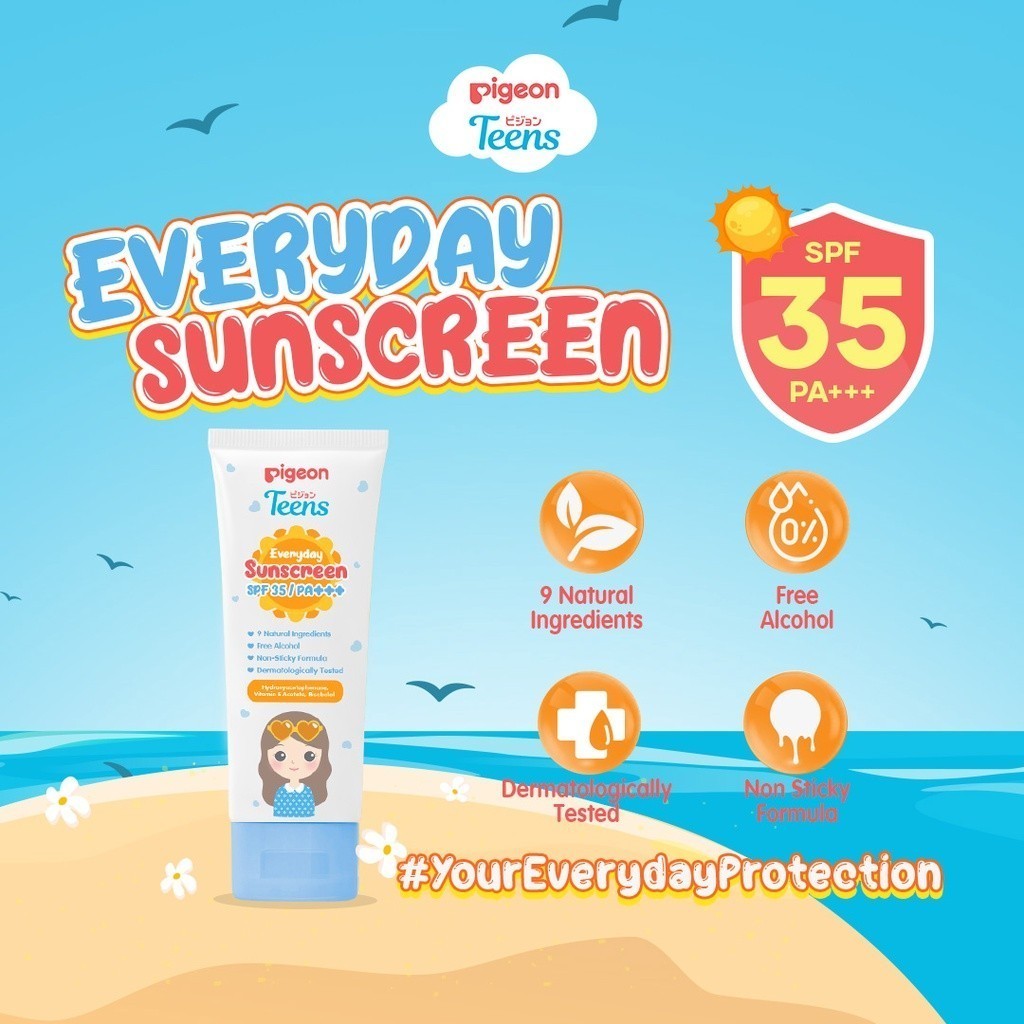 Jual PIGEON TEENS EVERYDAY SUNSCREEN SPF 35/PA+++ BPOM SKIN ETERNITY ...