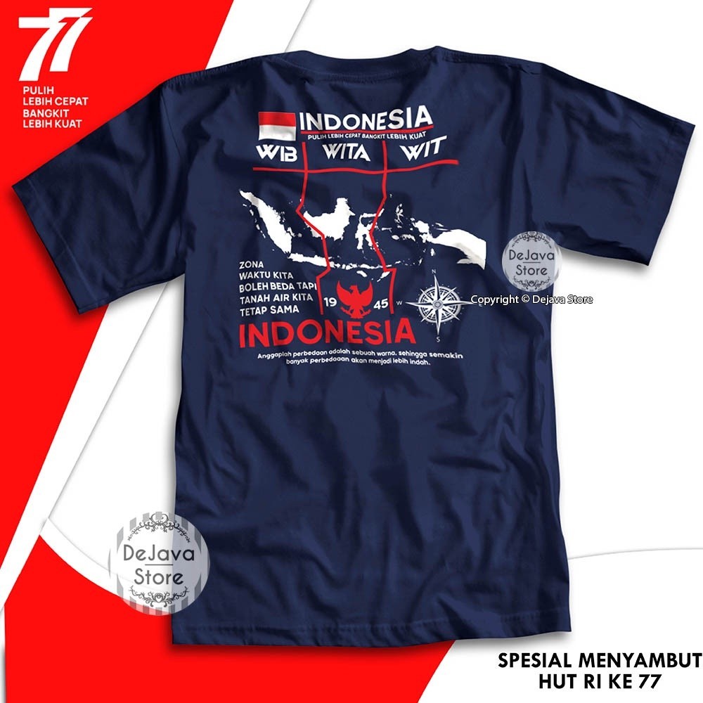 Jual Kaos HUT RI Kemerdekaan Indonesia Zona Waktu Beda Tanah Air Sama Baju Seragam Panitia ...