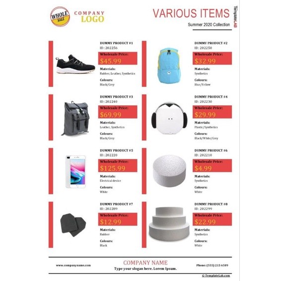Jual 28 Desain Template Price List / Daftar Harga - Jidan Shoppu ...