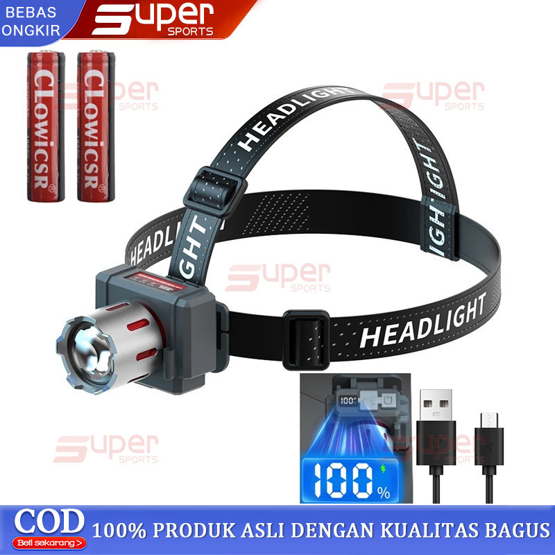 Jual Lampu depan LED senter/lampu depan LED senter lampu depan senter berdaya tinggi lampu depan ...